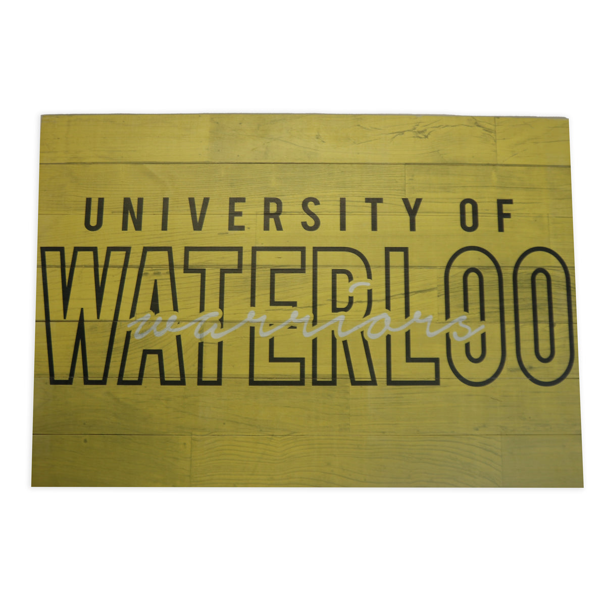 UWaterloo Warriors Showcase Plank Sign – W Store